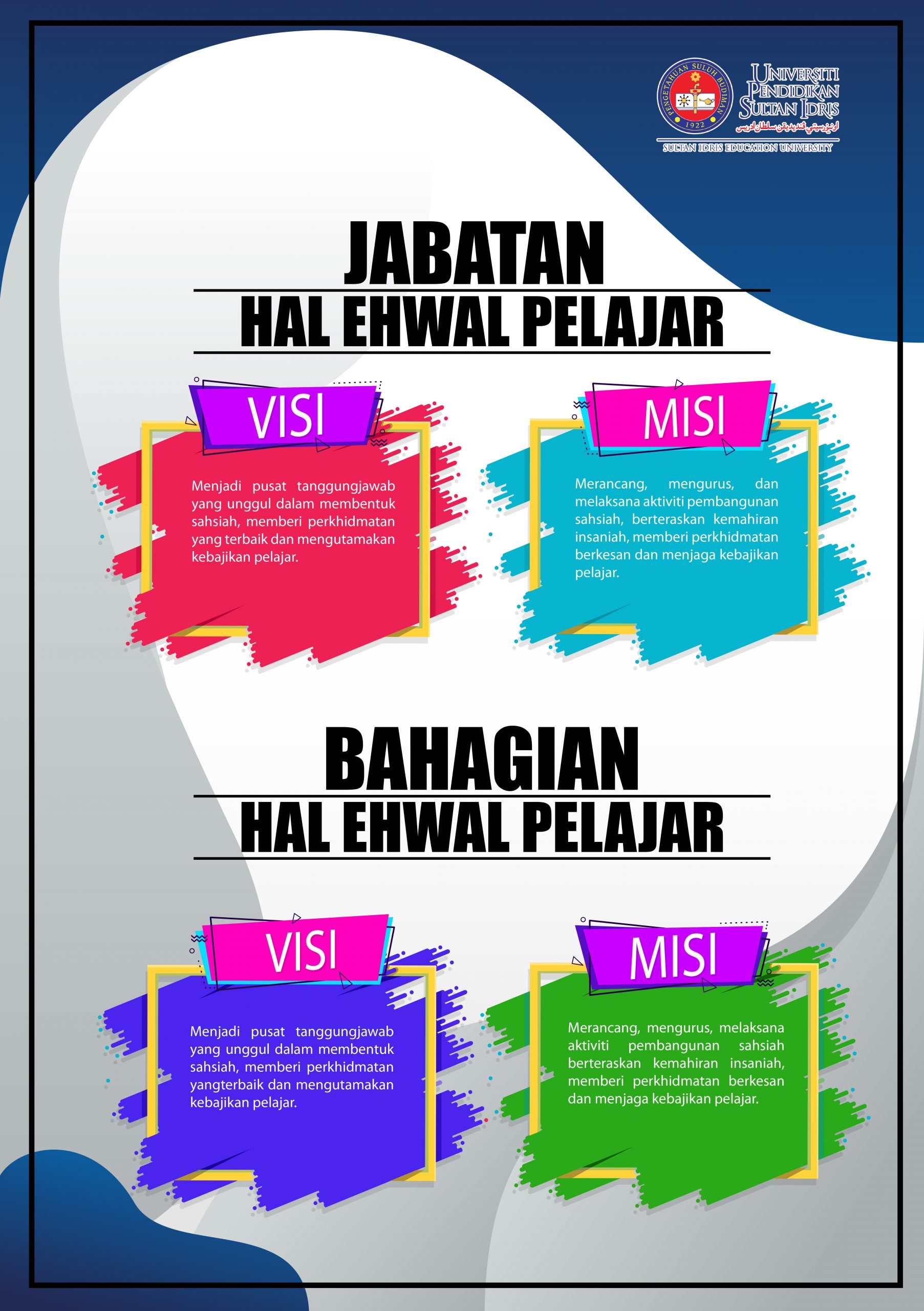 VISI & MISI – UPSI | BAHAGIAN HAL EHWAL PELAJAR